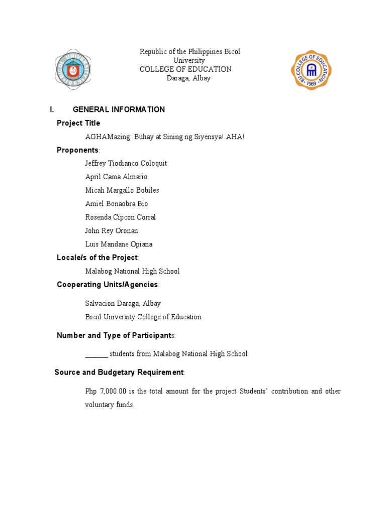 Project Proposal Project-CAUSE Sci1B-4 | PDF | Risk | Literacy