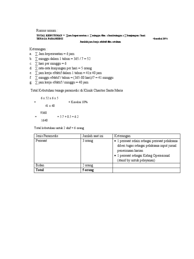 Kebutuhan Paramedis KCSM | PDF | Kesehatan Holistik