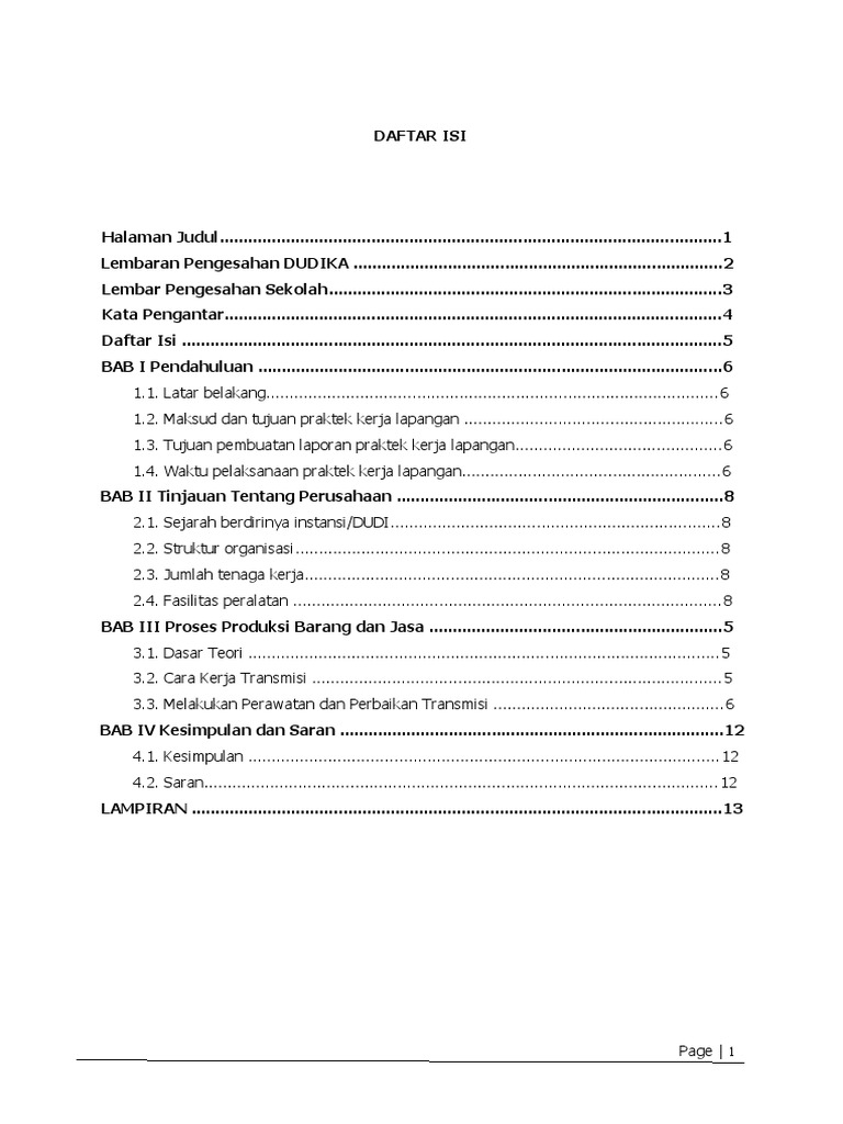 UNTUK DOKUMEN PKL | PDF