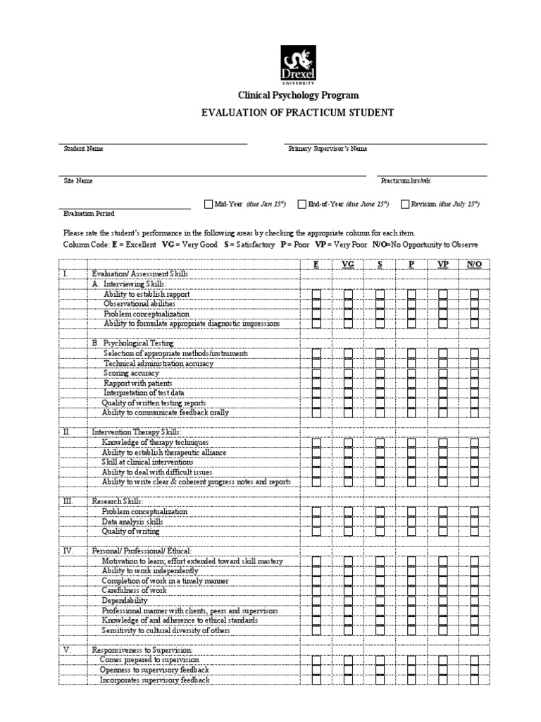 PHD EvaluationPracticumStudent | PDF | Evaluation | Educational Assessment