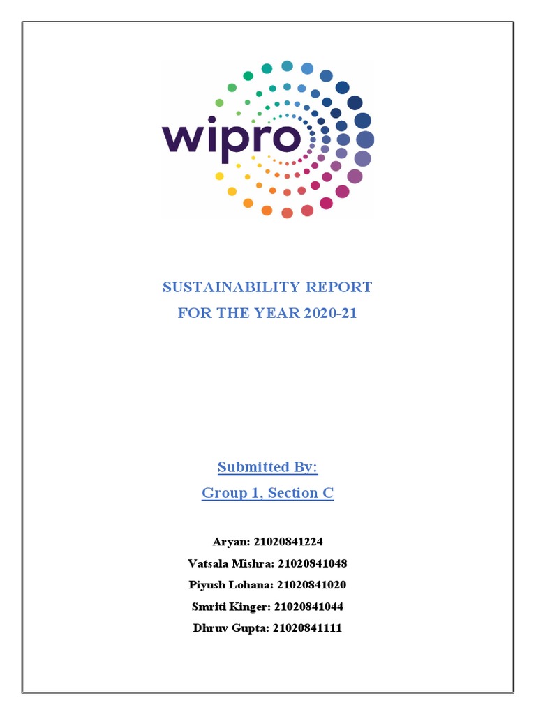 Wipro | PDF | Supply Chain | Sustainability