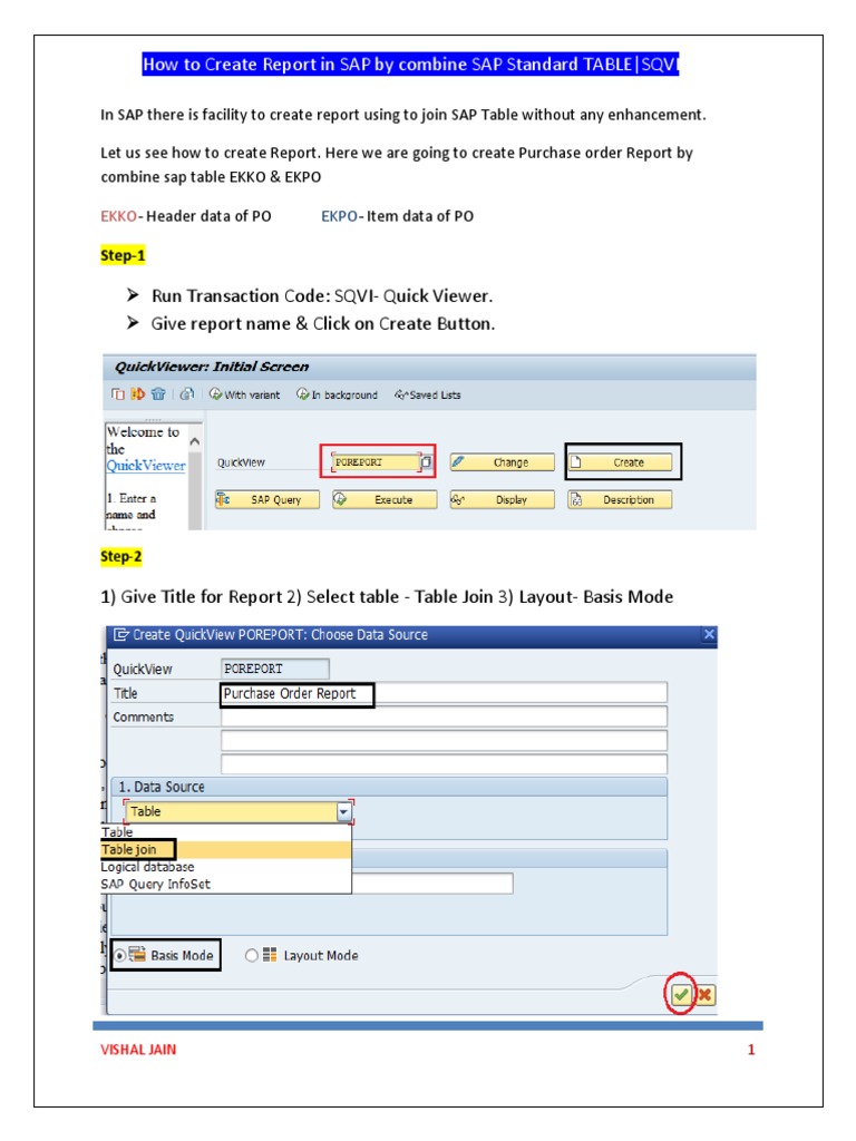 Create Purchase Order Report in SAP | PDF