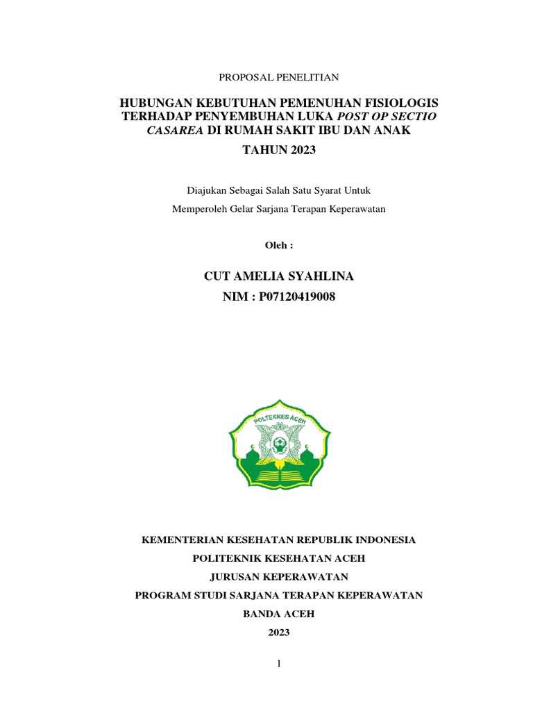 Proposal Skripsi Amel Fix | PDF | Kesehatan Holistik | Sains & Matematika