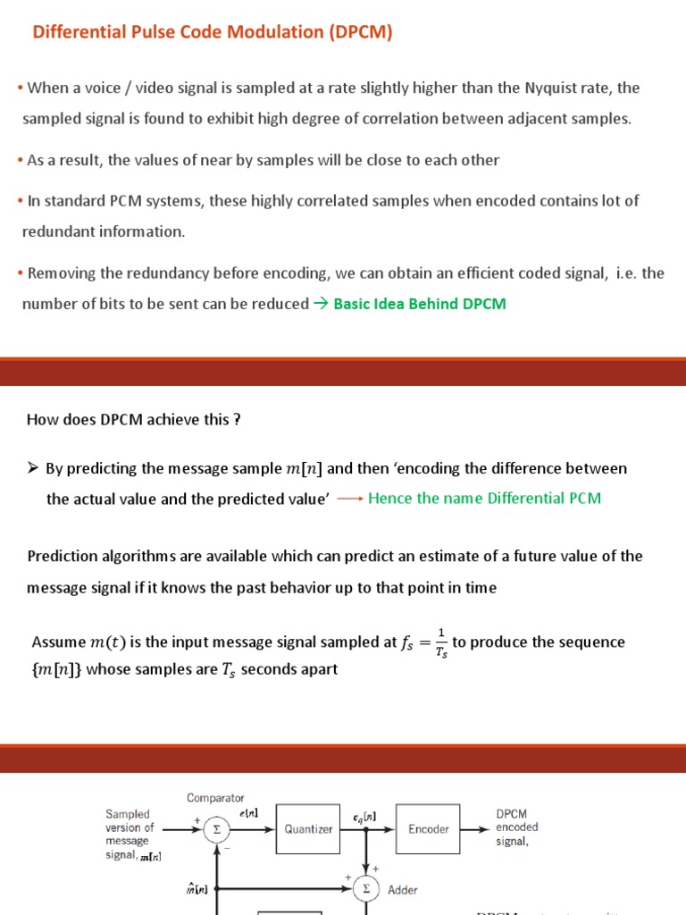 Module 3 Part 3-DPCM, DM | PDF | Sampling (Signal Processing) | Computing