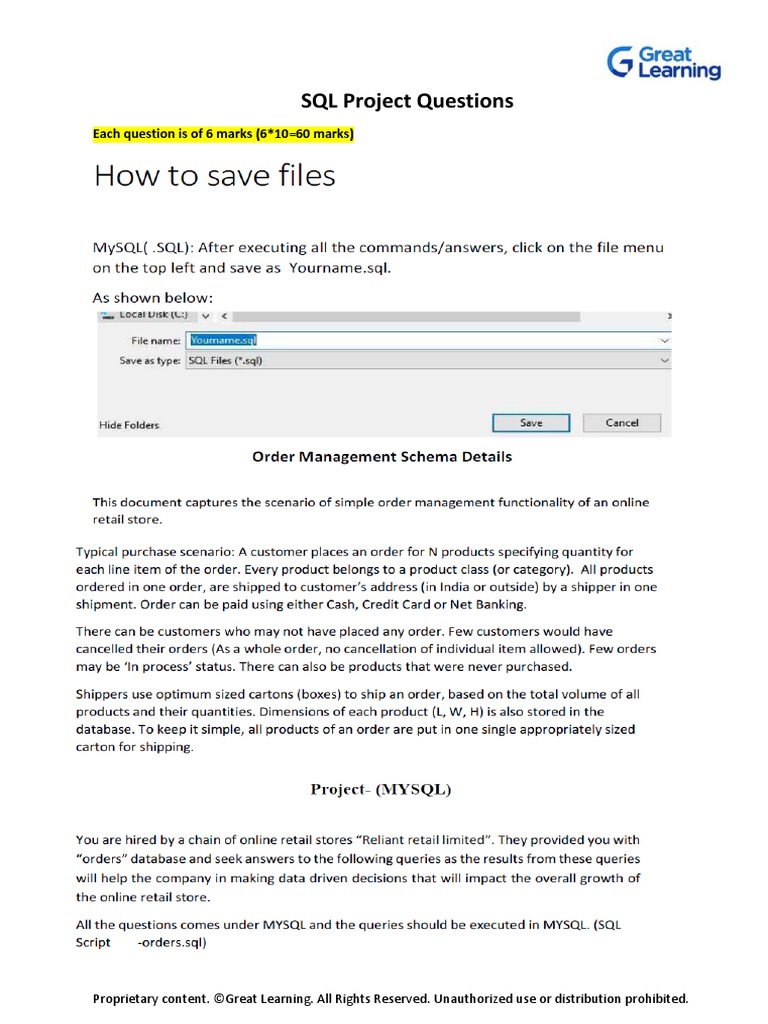 Final Document of SQL Project With Questions | PDF | Inventory | Sql