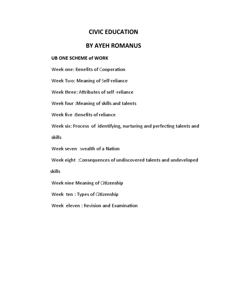 2ND Term Civic Note | Download Free PDF | Citizenship | Poverty