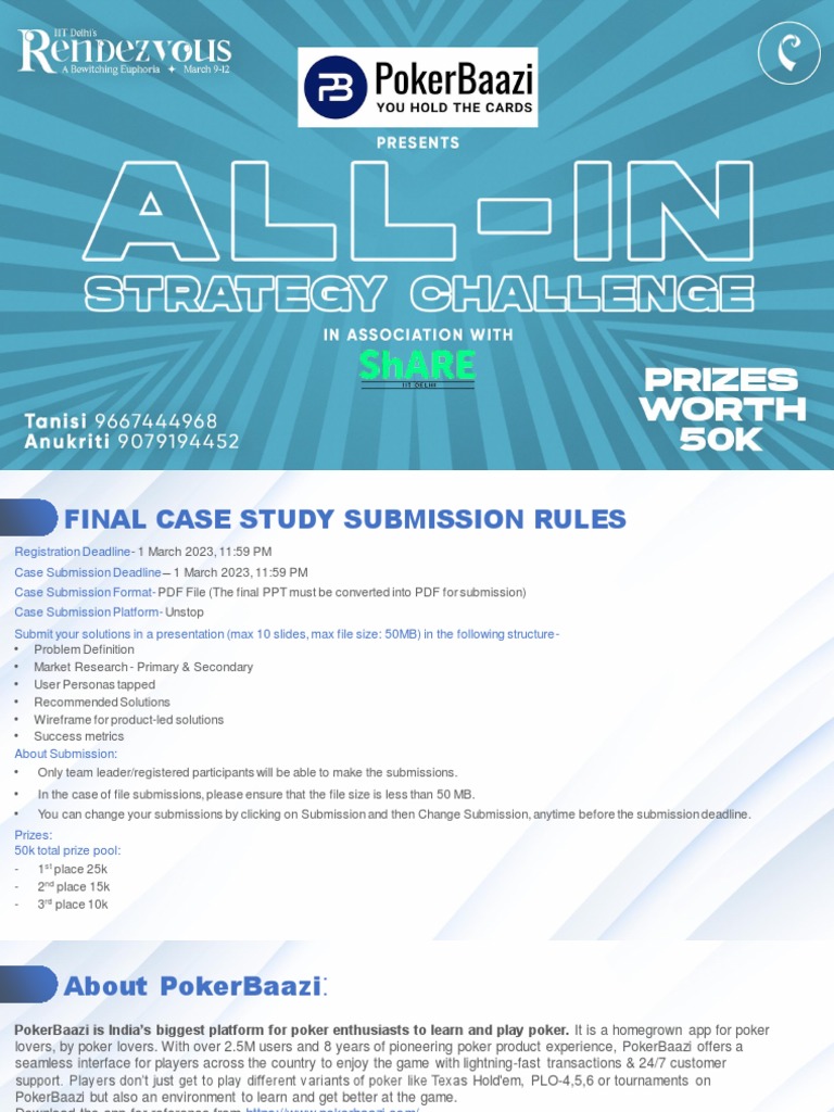 63f4acf5298bf PokerBaazi IIT-D ALL IN Strategy Challenge Final-1 | PDF