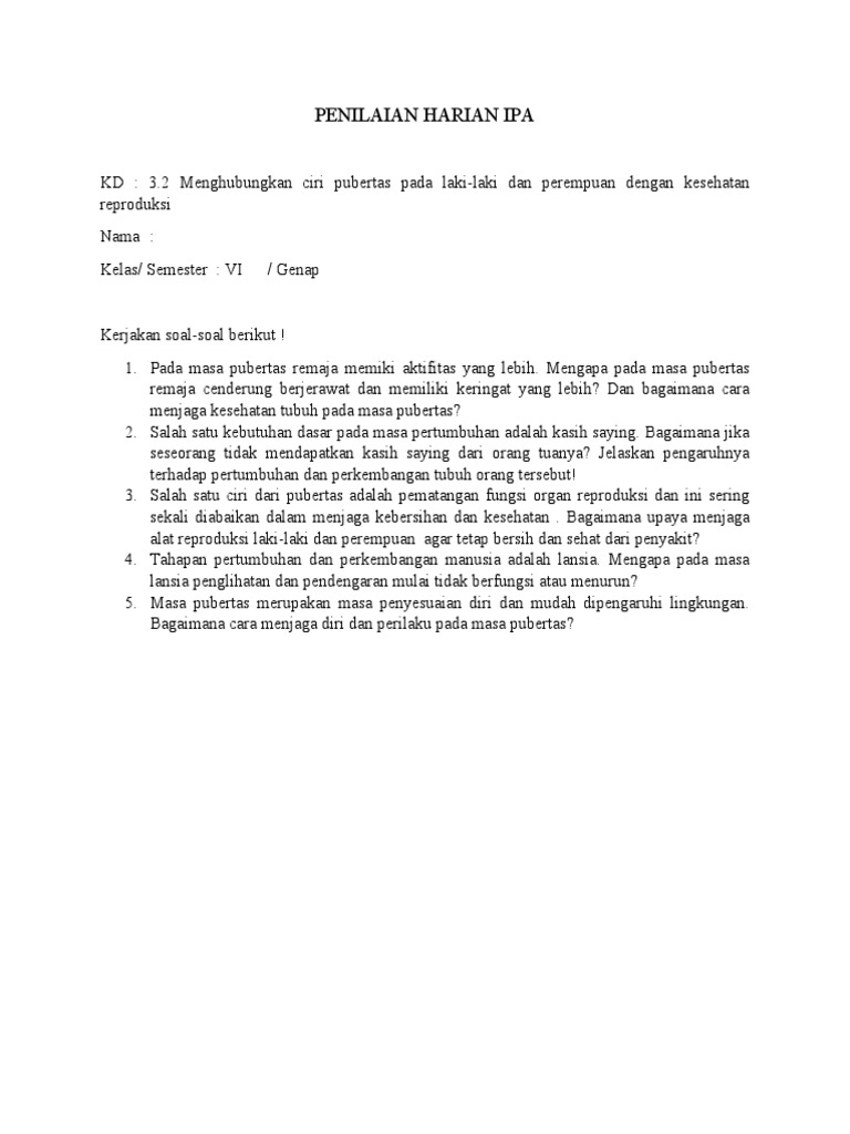 PH IPA pubertas | PDF