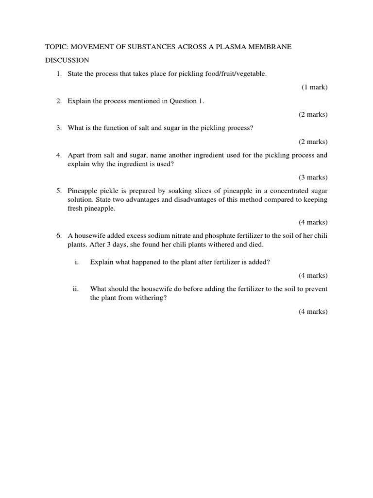 PBL 1 Osmosis - Questions | PDF