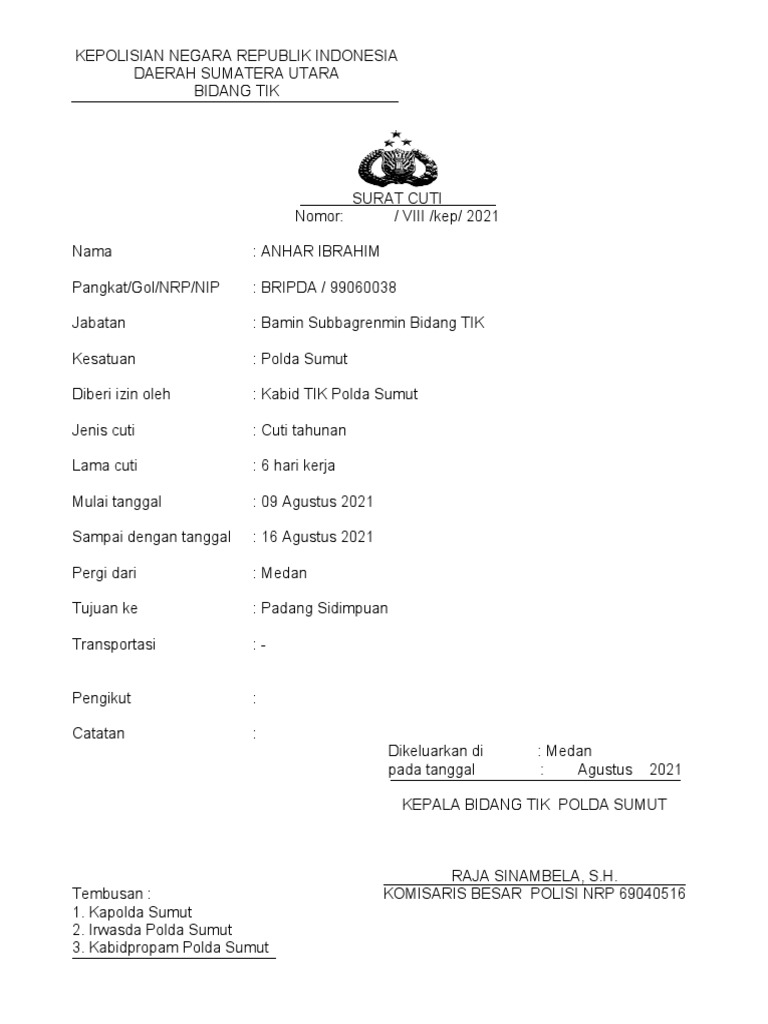 Cuti Format Baru | PDF