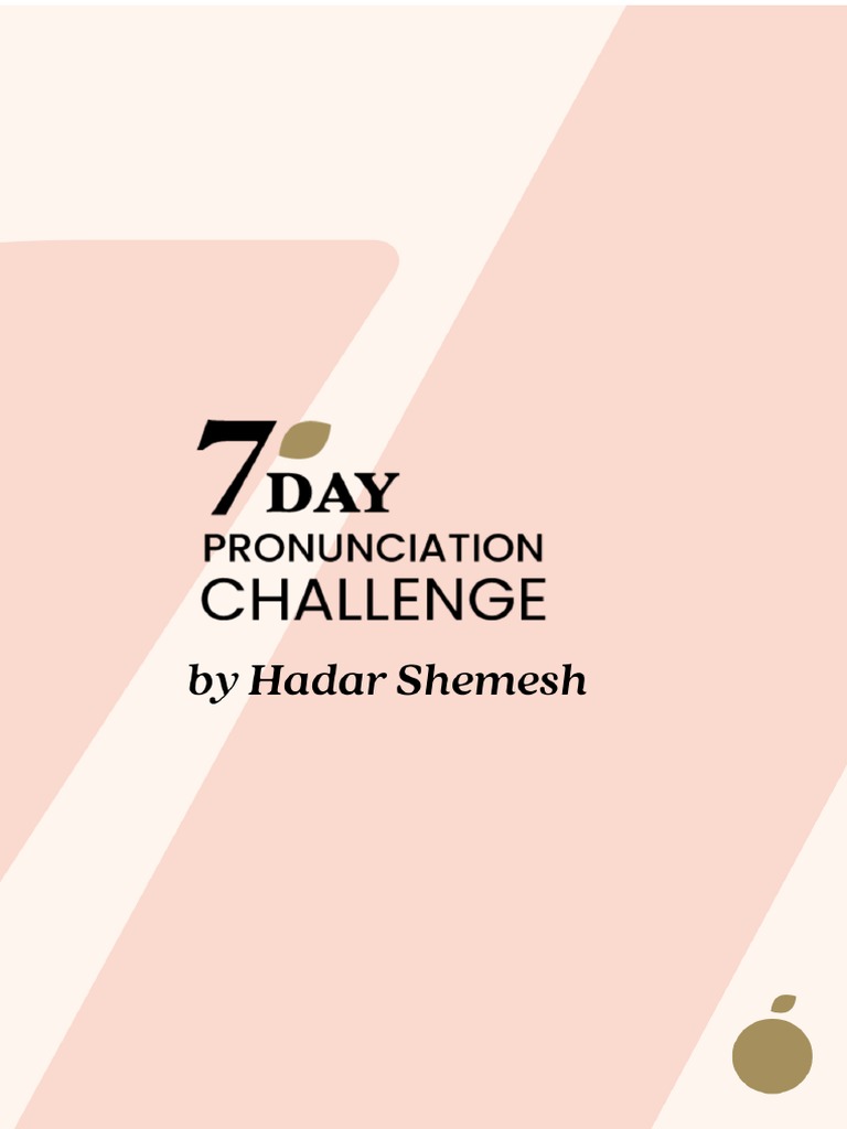 Pronunciation Challenge Guide | PDF | English Language | Stress ...