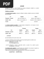 Tabel Moduri - Timpuri - Verb - Clasa Av-A | PDF