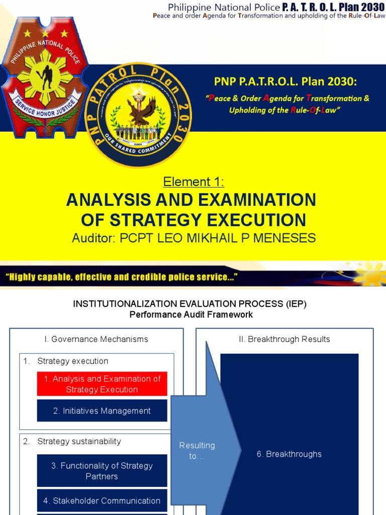 Element 1 - Strategy Execution PRO 2 (PCPT Meneses) | PDF | Performance ...