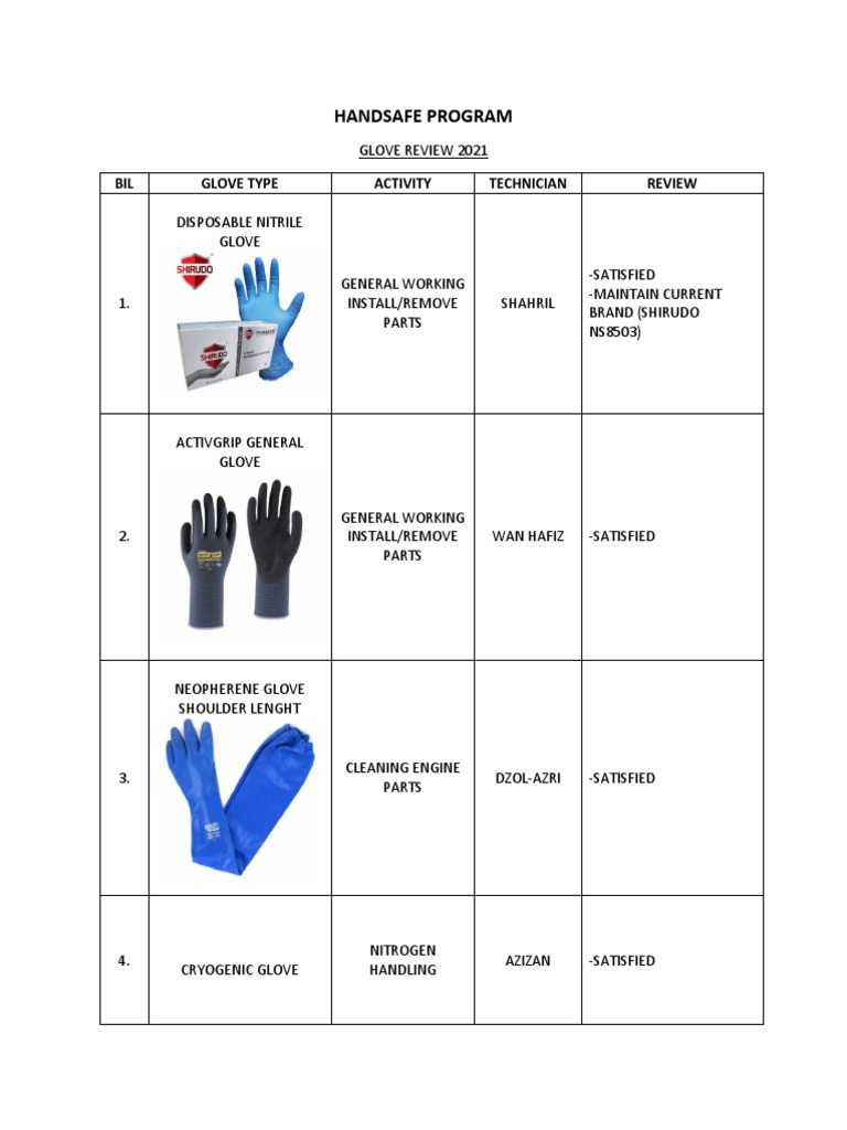 Handsafe Program | PDF