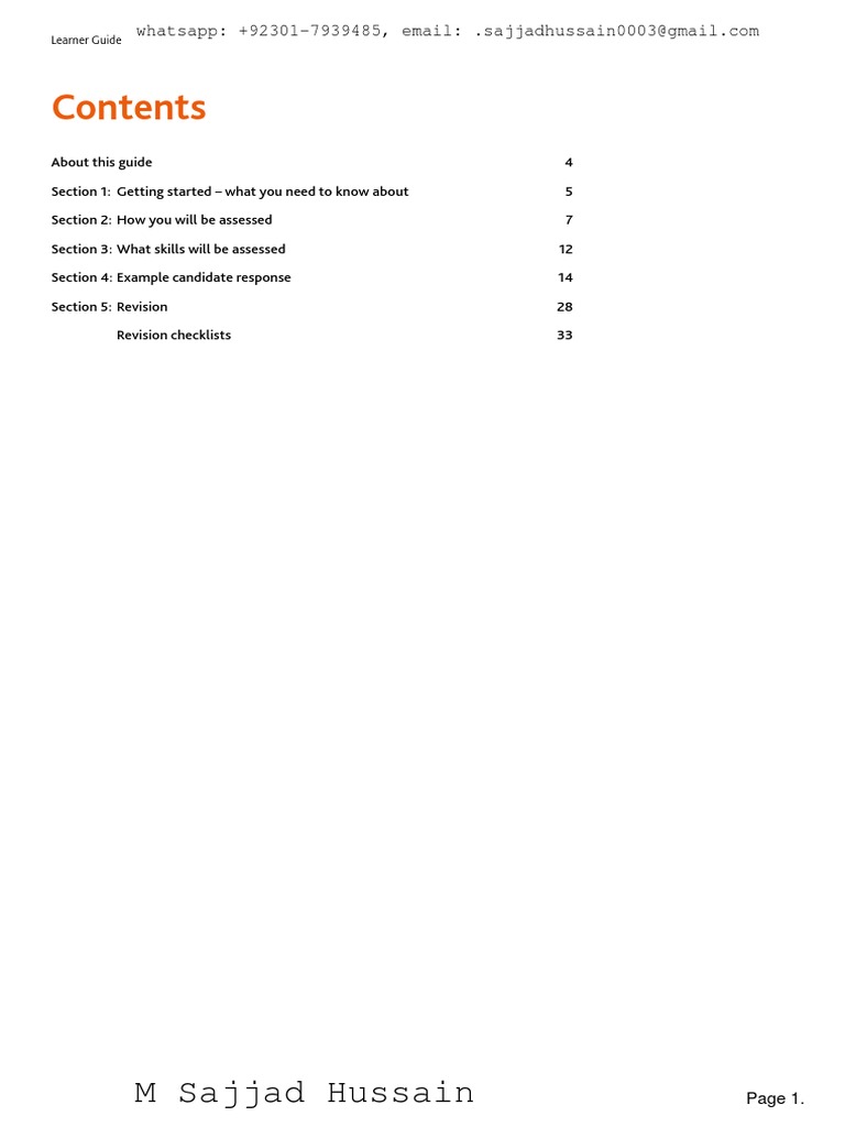 Learner Guide For Cambridge O Level Pakistan Studies Paper 1 2059 Pdf