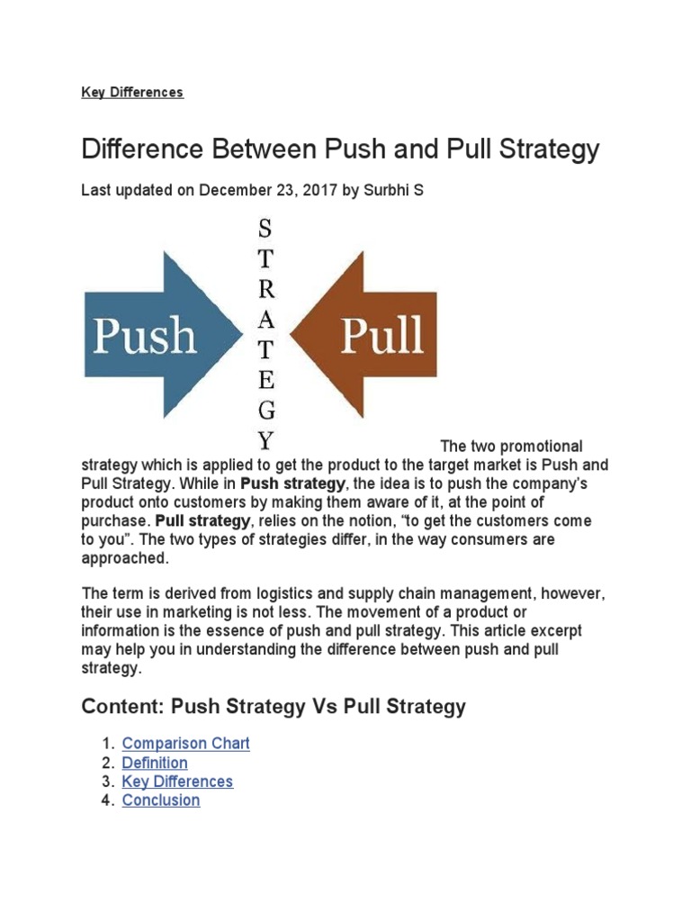 Pull and Push Based Strategies | PDF | Marketing | Brand