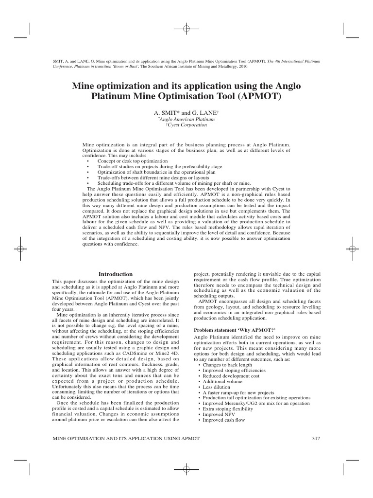 Mine Optimization and Its Application | PDF | Mathematical Optimization | Mining