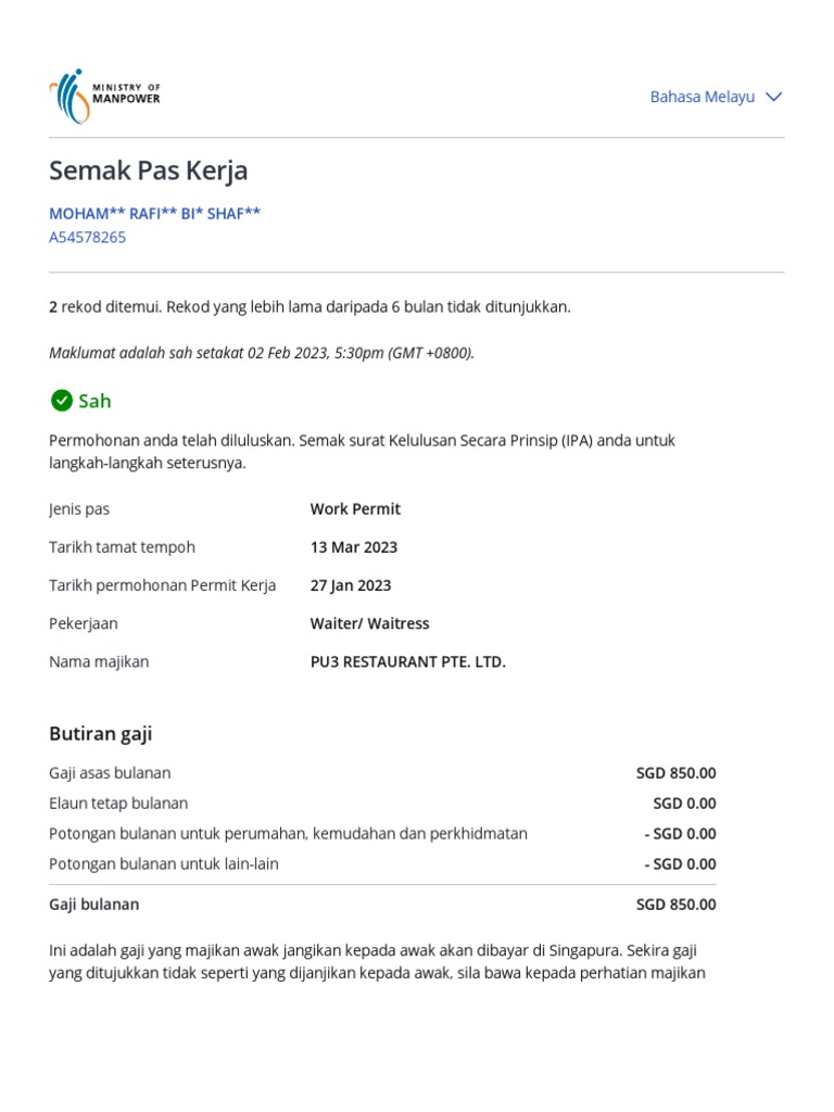 MOM - Check A Work Pass | PDF