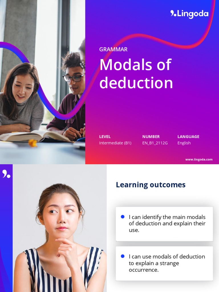 Modals of Deduction: Intermediate English Lesson | PDF | Verb