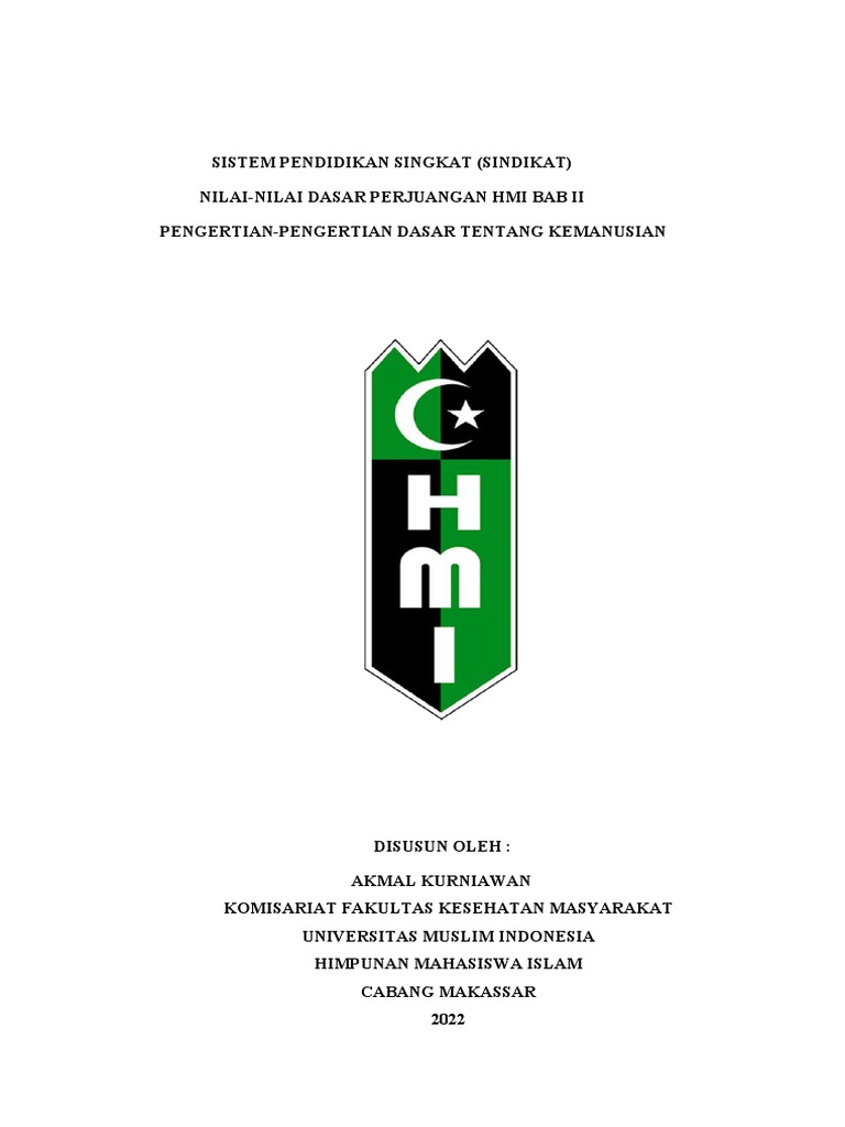 Akmal Kurniawan, Naskah SINDIKAT NDP HMI BAB II Coaching Instruktur BPL-HMI Cabang Makassar | PDF