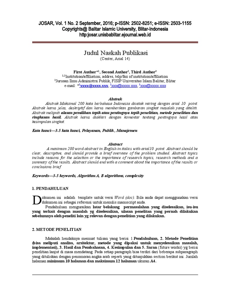 Templet Josar | PDF