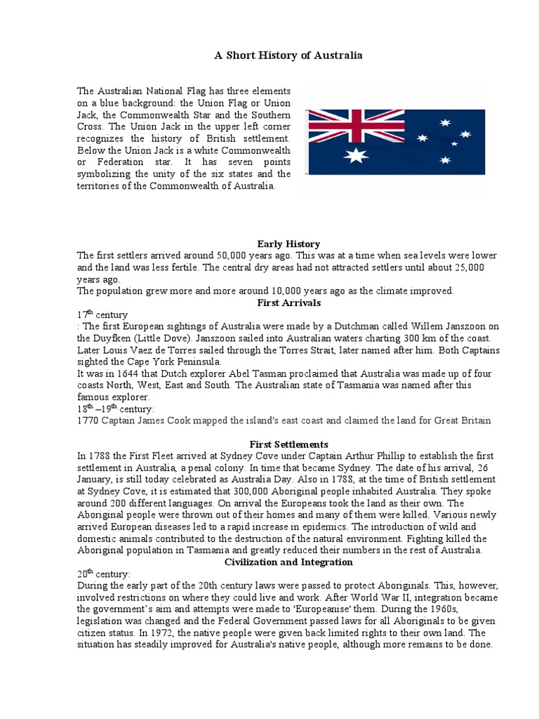 A Short History of Australia | PDF | Australia | Oceania