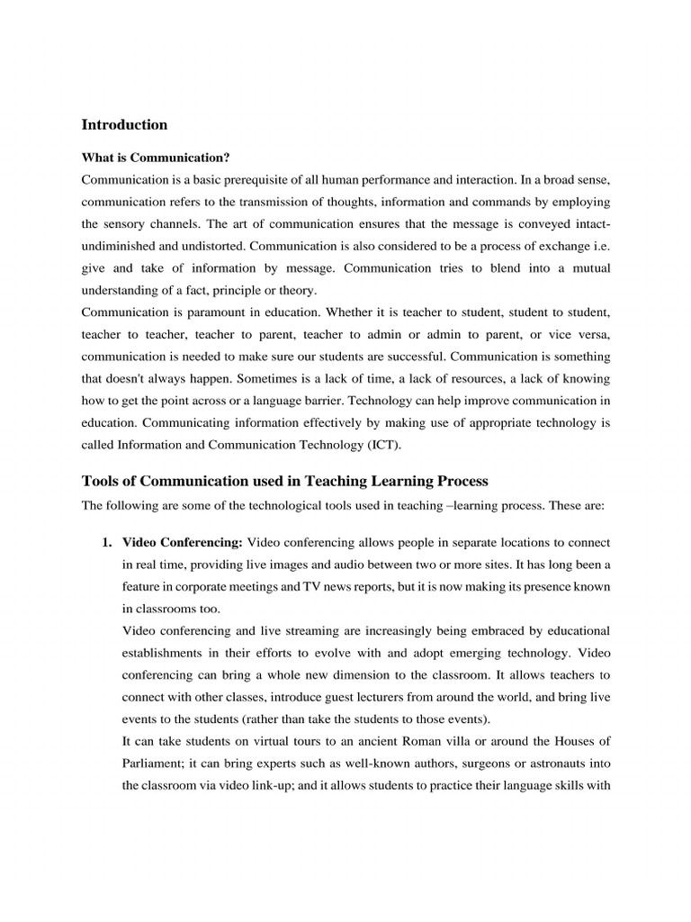 ICT Tools in Teaching Learning Process | PDF