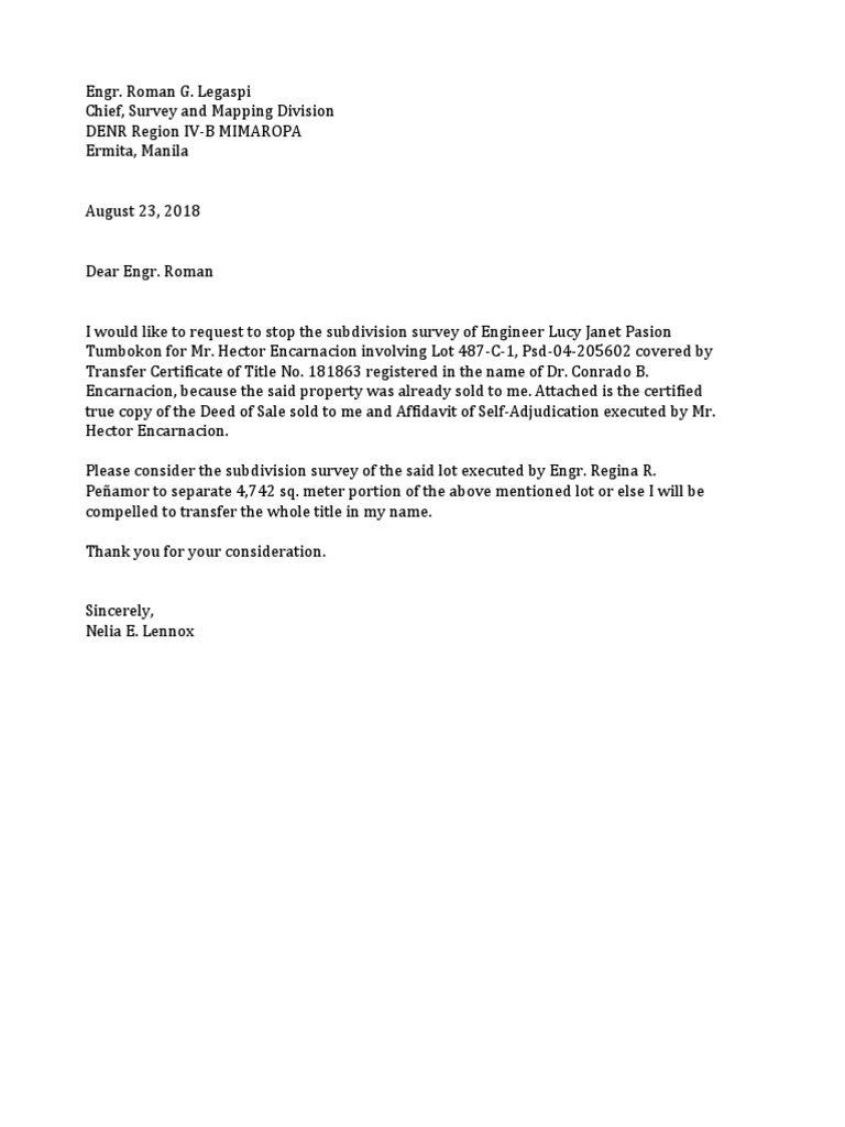 Letter Request | PDF