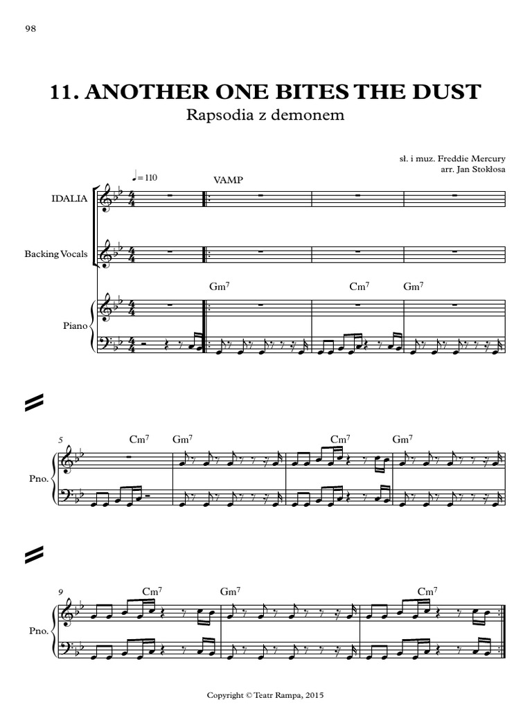 Another One Bites The Dust English - Full Score | PDF