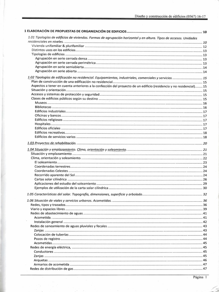 Diseño y Construcción de Edificios Tema 1 | PDF