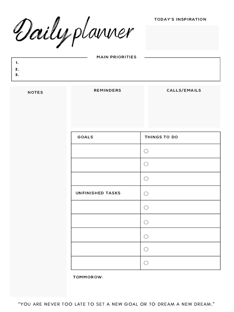 Daily Planner for Productivity | PDF