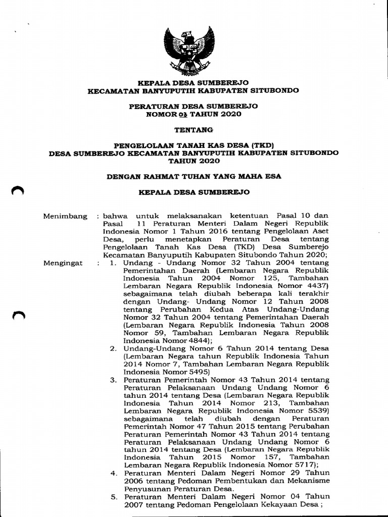 Perdes TKD Ramkcg Perdes TKD No 3 TH 2020 PDF | PDF