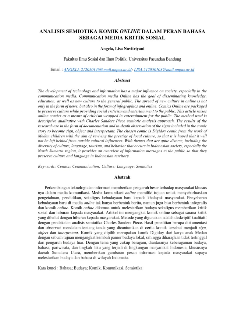 Online Comics as Social Critique | PDF | Linguistics | Human Communication