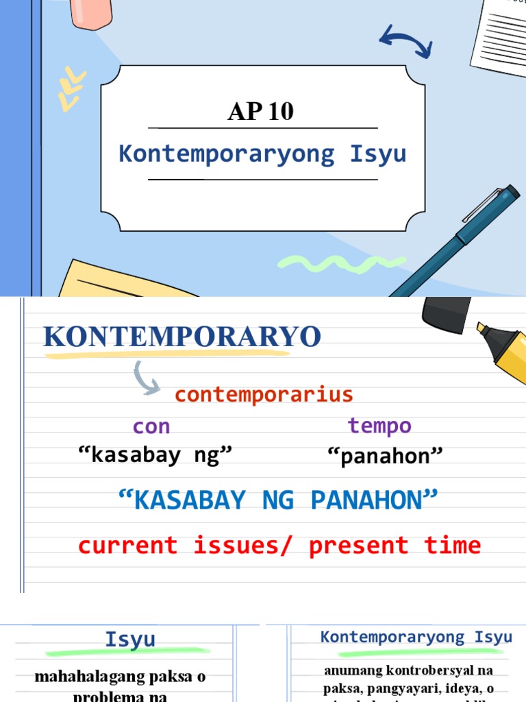 AP 10 Aralin 1 Kontemporaryong Isyu | PDF