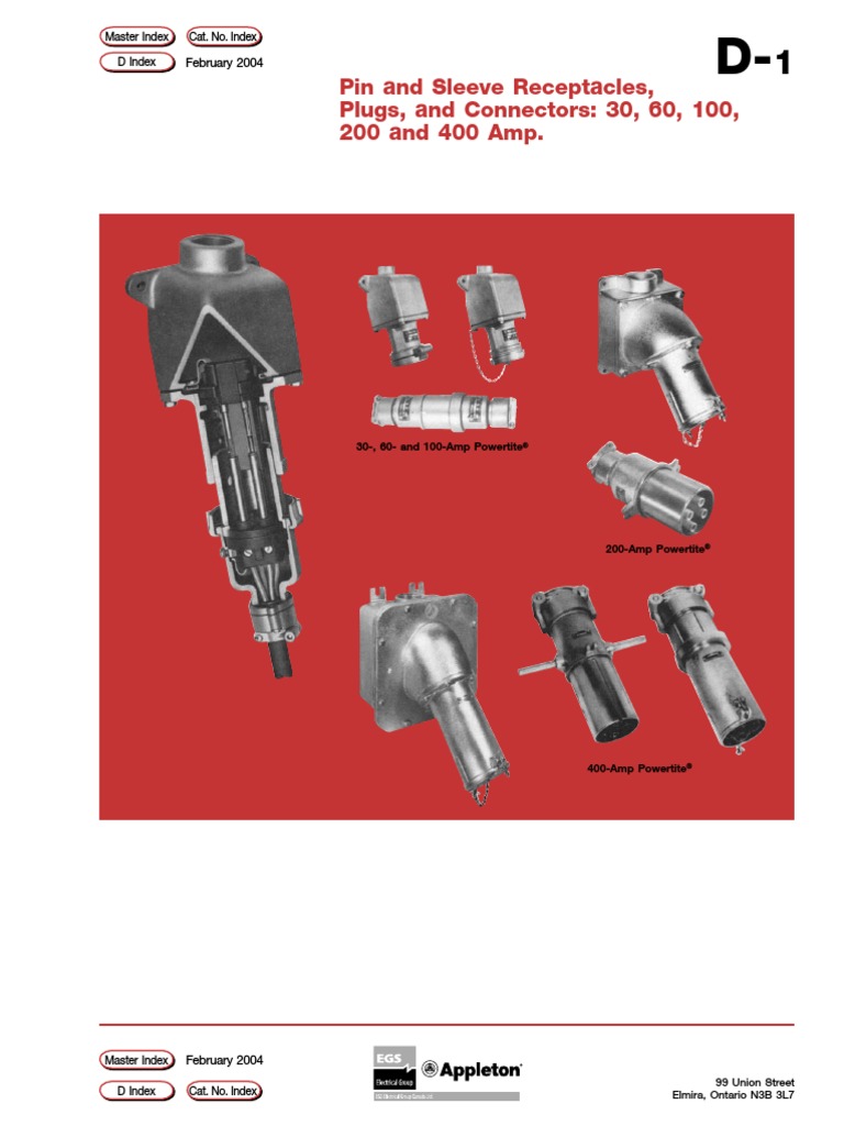 Appleton Plug and Receptacle | PDF | Electrical Connector | Ac Power ...