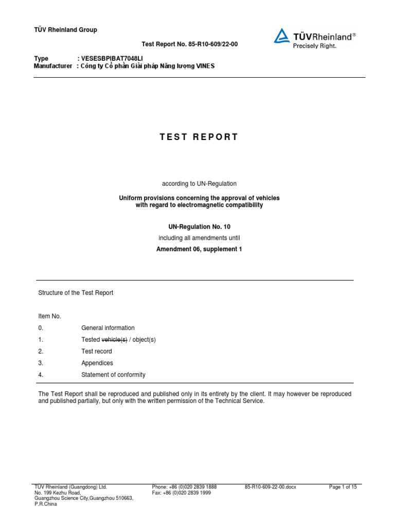 Test Report | PDF | Amplitude | Information And Communications Technology