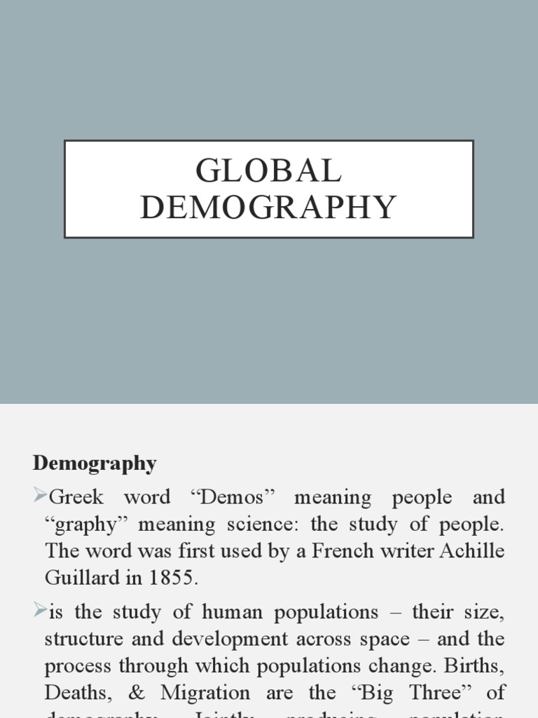 GEC 8 Global Demography | PDF | Economic Growth | Population Growth