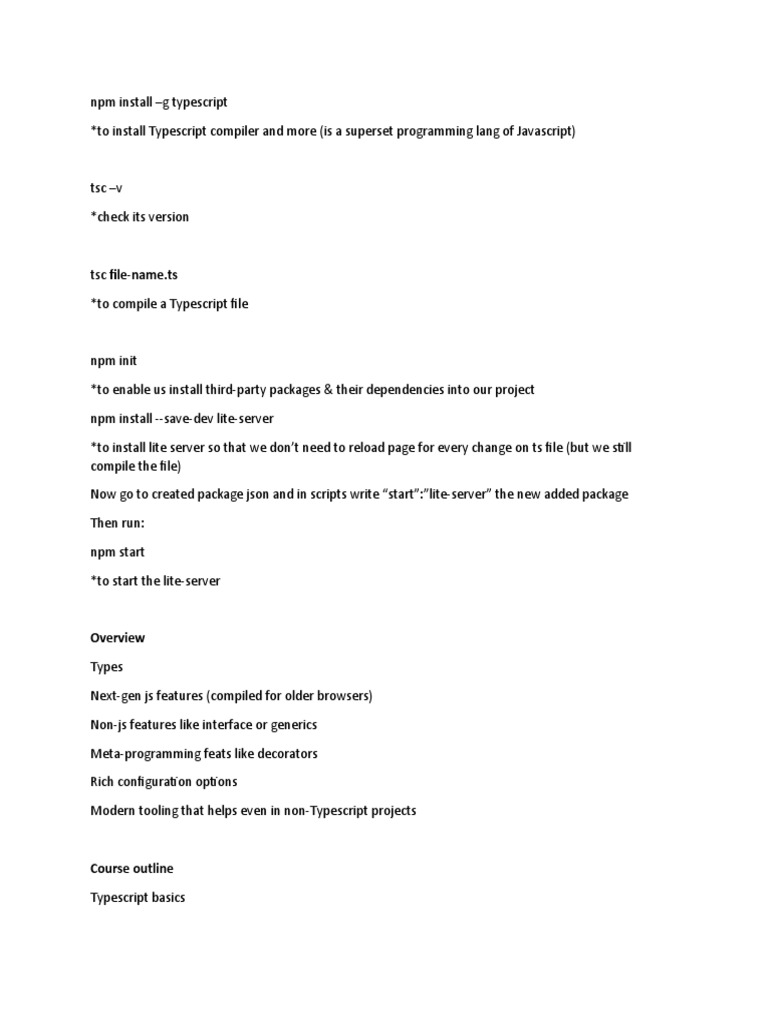 TYPESCRIPT BASICS | PDF | Class (Computer Programming) | Software
