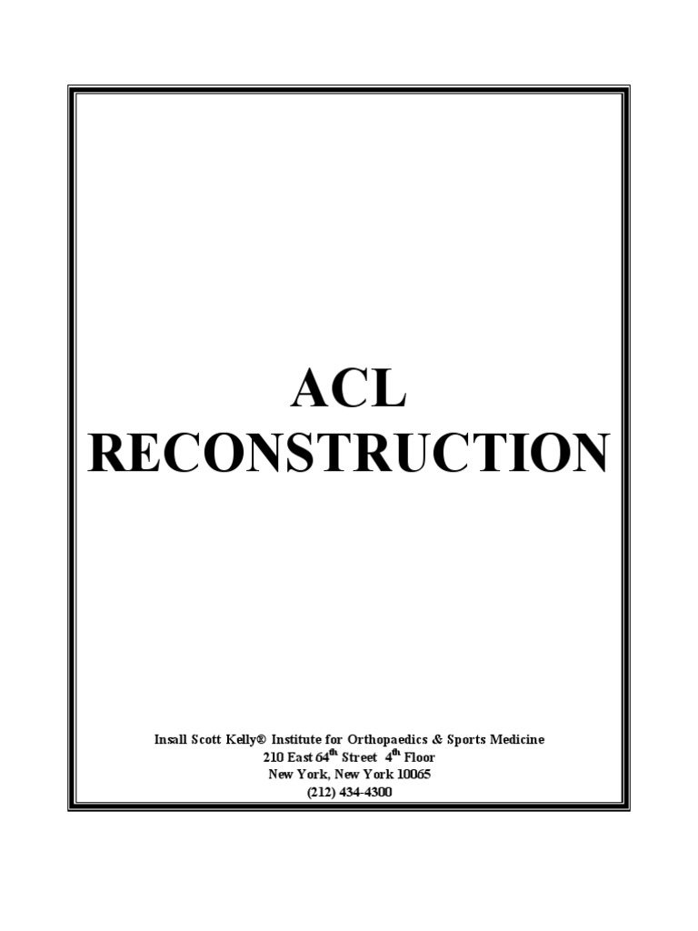 Acl Reconstruction Book Pdf Anatomical Terms Of Motion Knee
