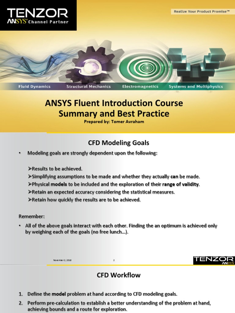 ANSYS Fluent Introduction Course Summary and Best Practice: Prepared By: Tomer Avraham | PDF ...
