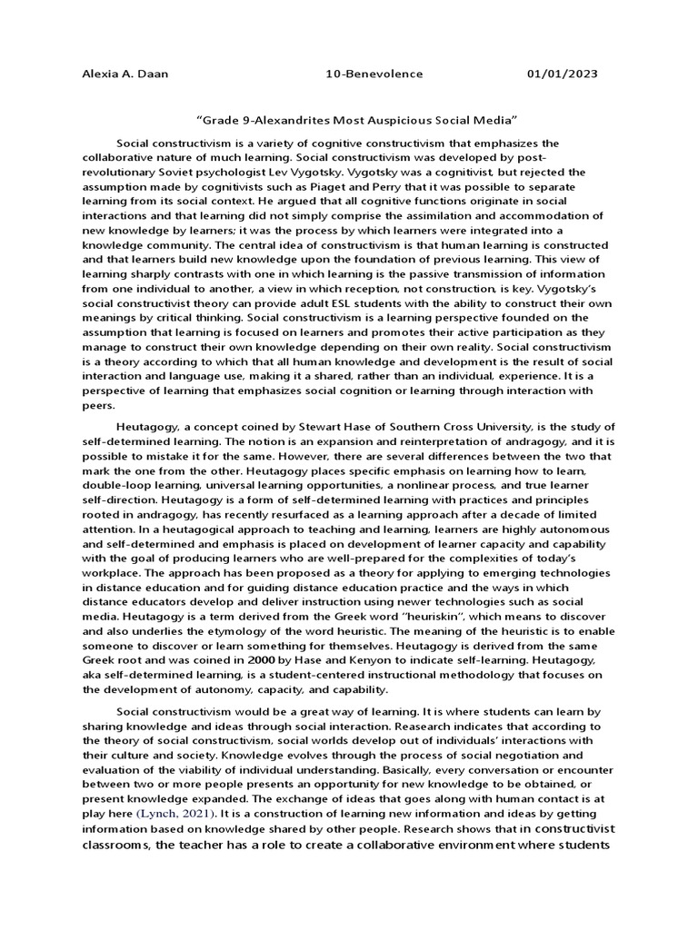 Theories Chrva Ek Ek | PDF | Constructivism (Philosophy Of Education ...