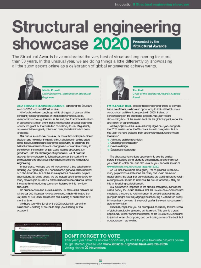 Structural Engineering Showcase 2020 | PDF | Engineering