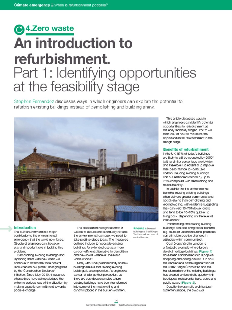 Feasibility Stage of Building Refurbishment | PDF | Concrete | Reuse