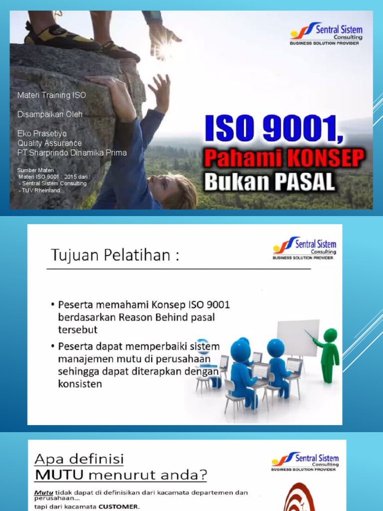 Materi Training Iso 9001 2015 Pahami Konsepnya | PDF | Karier & Perkembangan | Pengelolaan ...