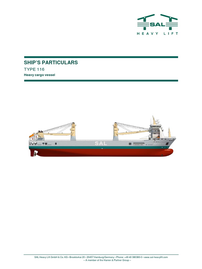 Ships Particulars Normal Type 116 - Vers. 2021 04 | Download Free PDF ...
