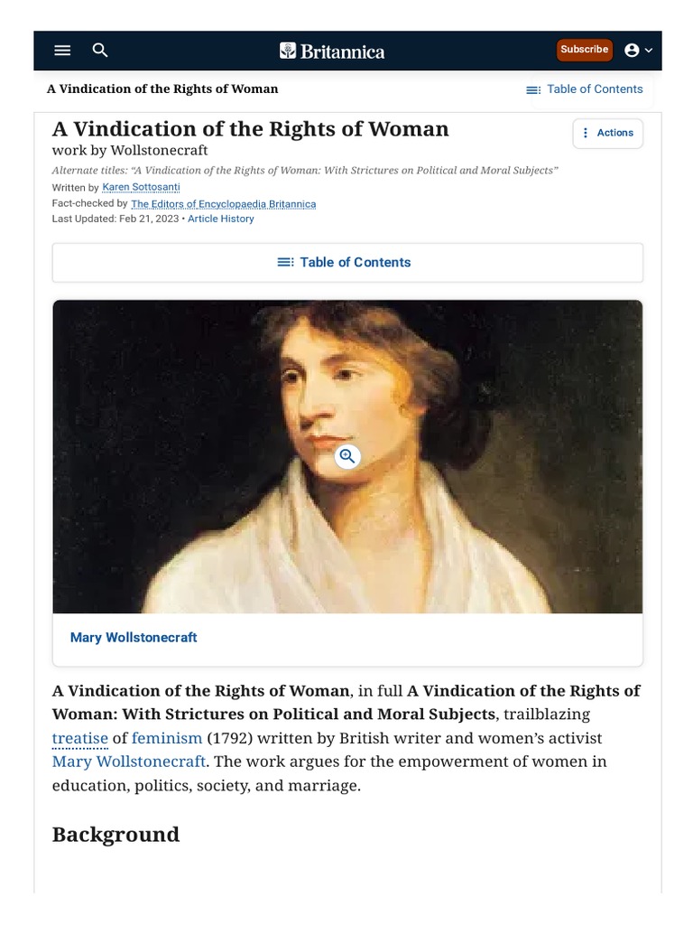 Https - WWW - Britannica.com - Topic - A Vindication of The Rights of ...