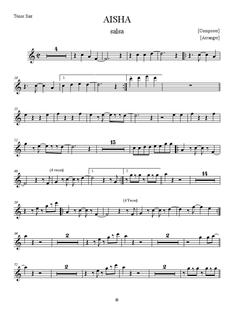 AISHA - Tenor Sax | PDF