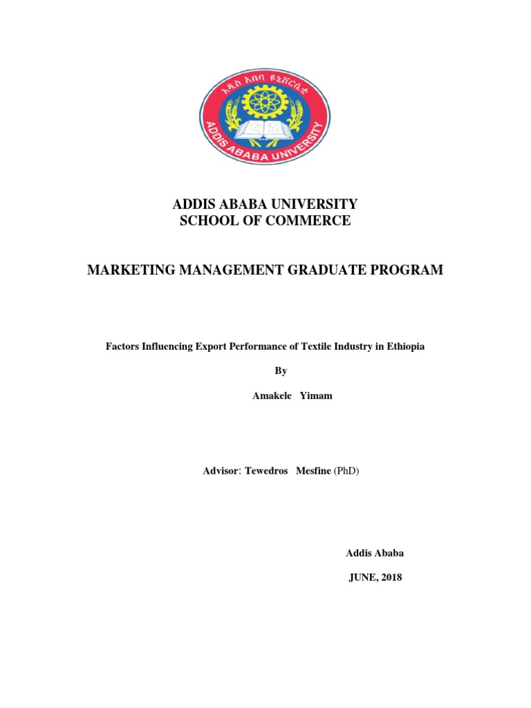 Amakele Yimam | PDF | Market Access | International Relations