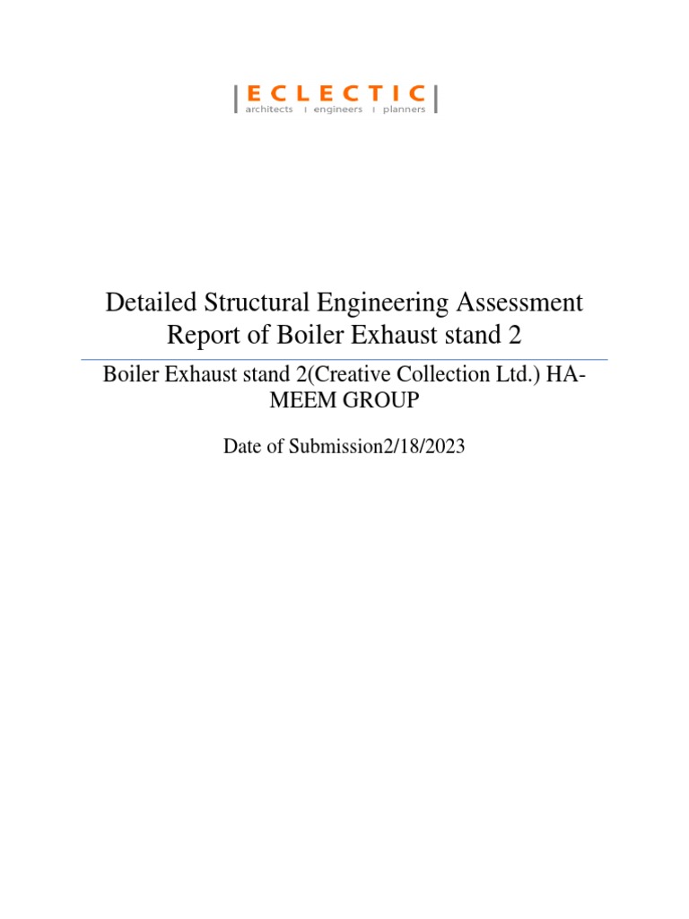 Boiler Exhust Stand 2 REPORT | PDF | Structural Engineering | Engineering