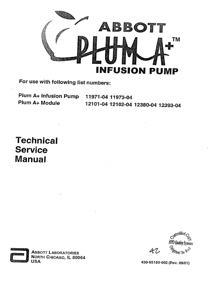 Abbott Plum - Service Manual | PDF